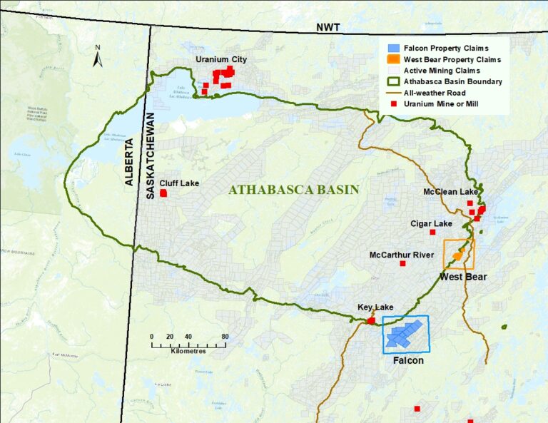 Project Location Map - North Shore Uranium Ltd.